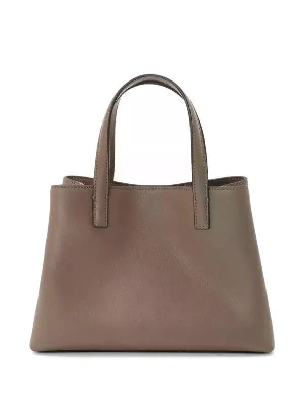 AGNES B. Christelle Top Handle Leather Tote Bag