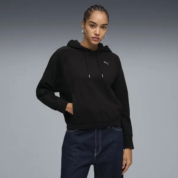 PUMA Hooded Oversized Sweatshirt - Black
