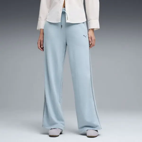 PUMA High Waisted Wide Leg Pants - Blue