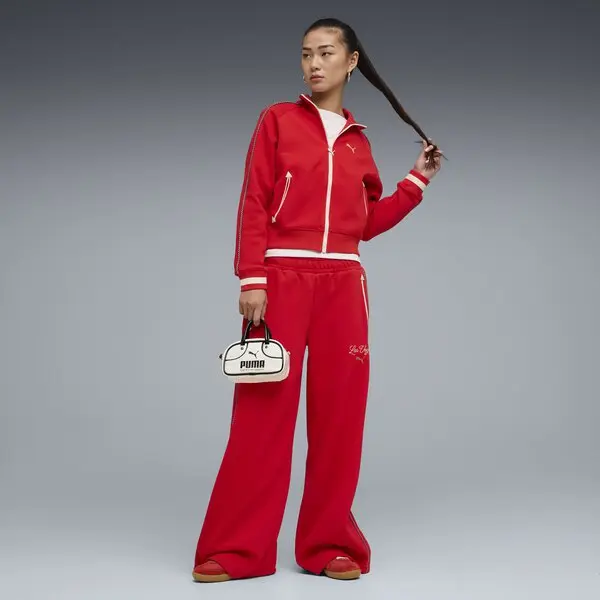 PUMA T7 Las Vegas Mid Rise Track Pants - Red