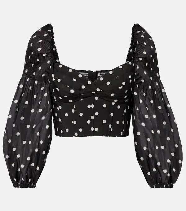 Zimmermann Polka-dot Crop Top