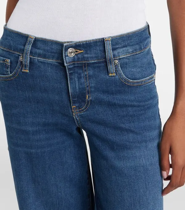 FRAME Low Rise Slim Palazzo Jeans - Blue