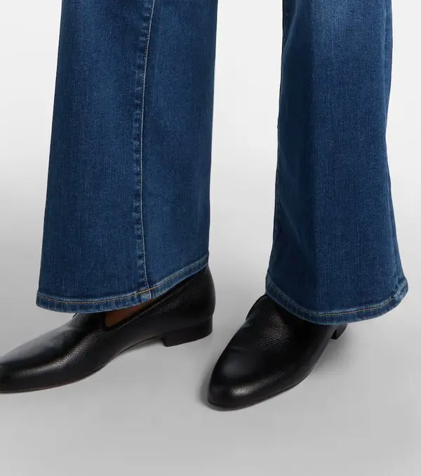 FRAME Low Rise Slim Palazzo Jeans - Blue