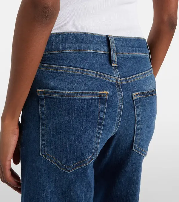 FRAME Low Rise Slim Palazzo Jeans - Blue