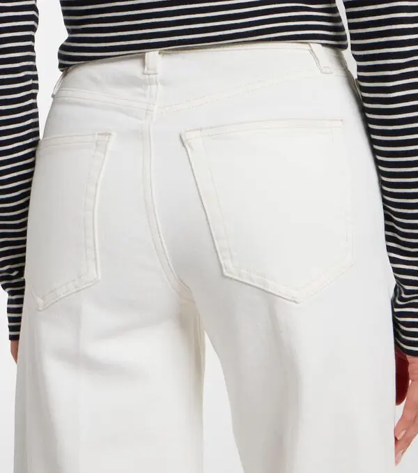 FRAME Le Slim Palazzo Wide-leg Jeans - White