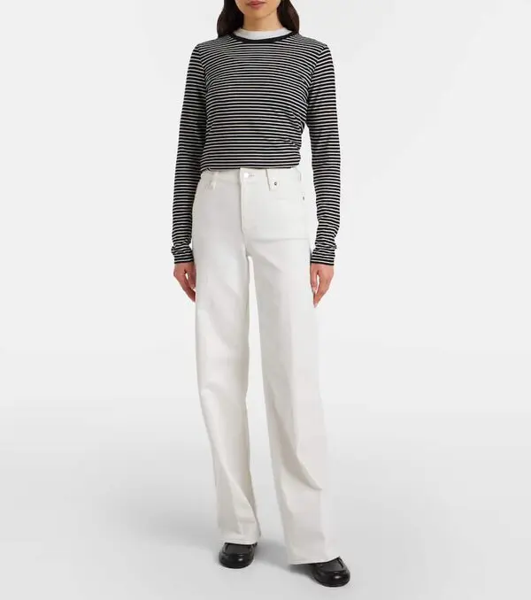 FRAME Le Slim Palazzo Wide-leg Jeans - White