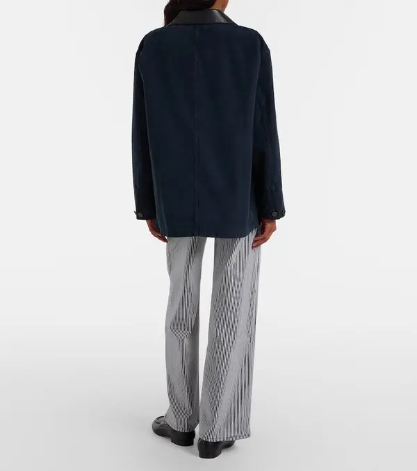 FRAME Le Slim Palazzo Striped Wide-leg Pants