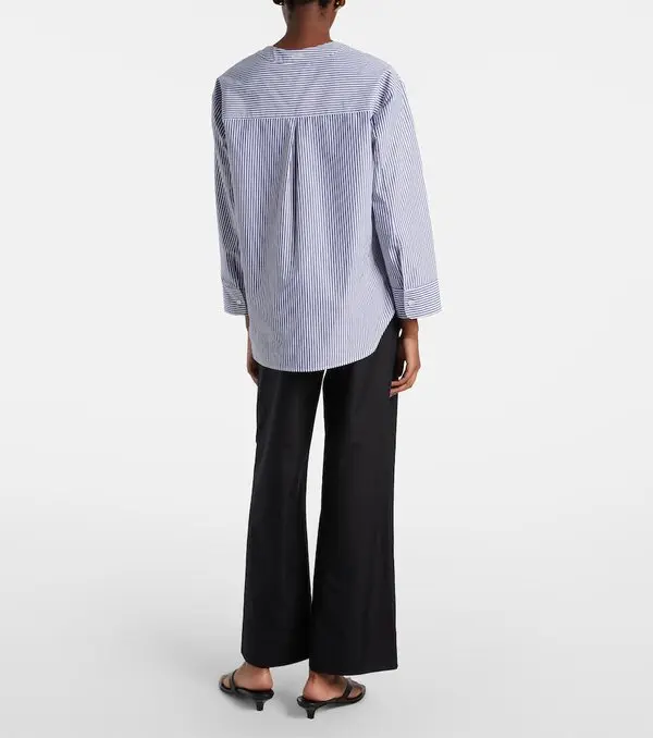 Max Mara Cotton Cropped Wide-leg Pants - Black