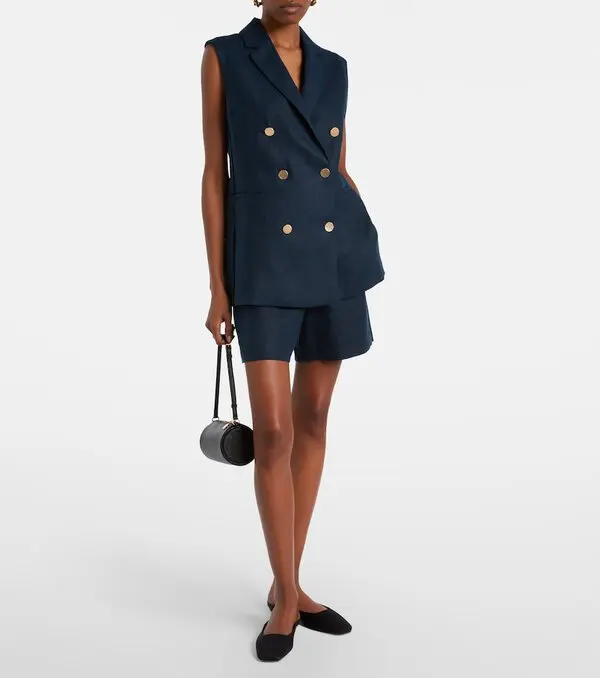 Max Mara Linen Shorts - Blue