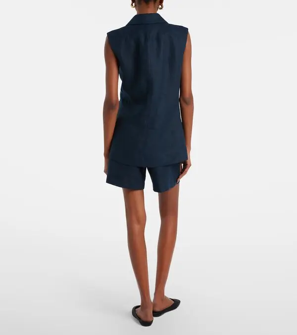 Max Mara Linen Shorts - Blue