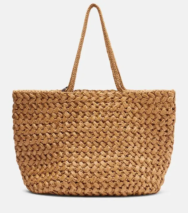 THE ROW Estelle Two Large Raffia-effect Tote Bag