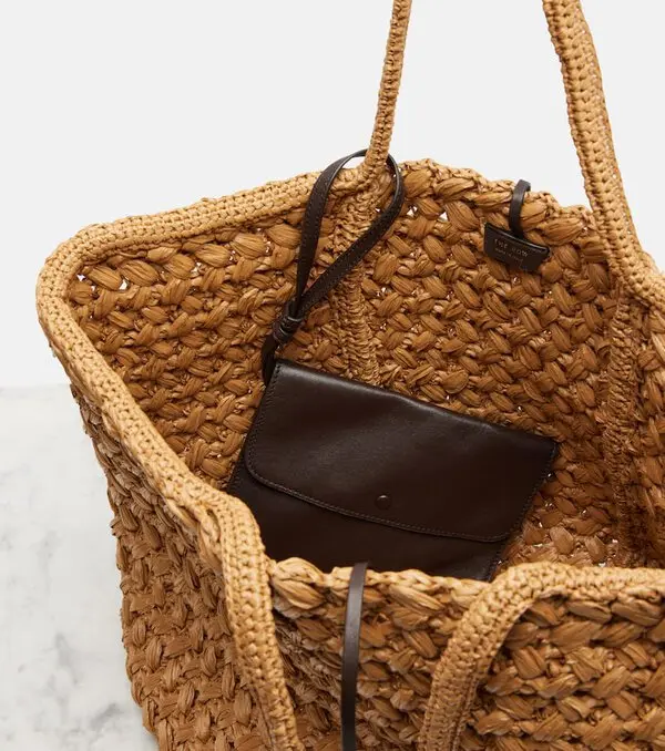 THE ROW Estelle Two Large Raffia-effect Tote Bag