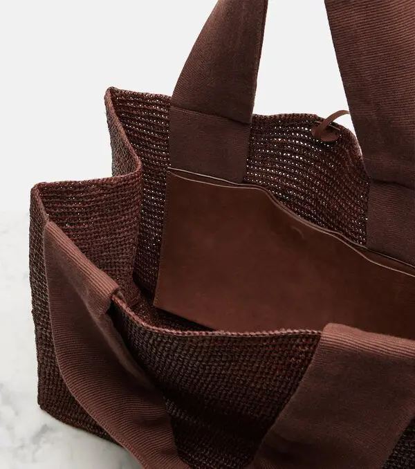 THE ROW Loretta Raffia Tote - Brown