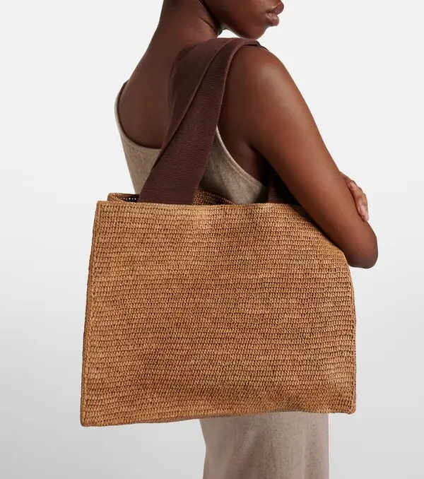 THE ROW Loretta Raffia Tote Bag - Beige