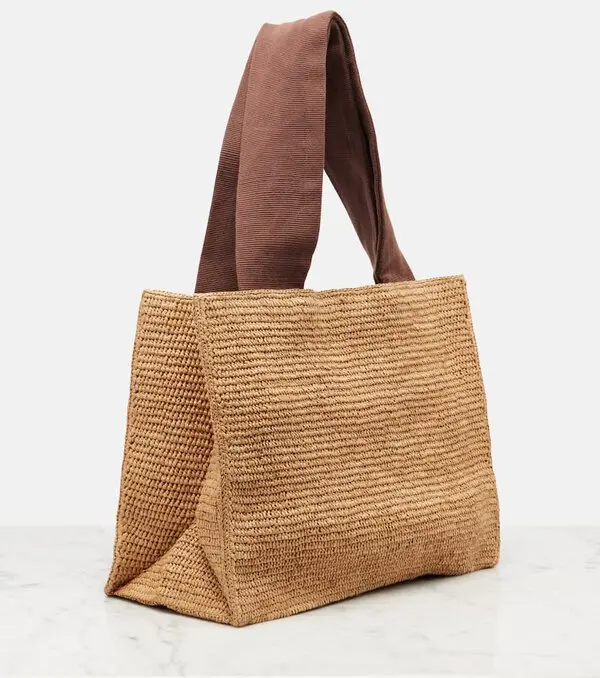 THE ROW Loretta Raffia Tote Bag - Beige