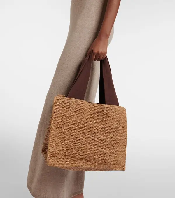 THE ROW Loretta Raffia Tote Bag - Beige