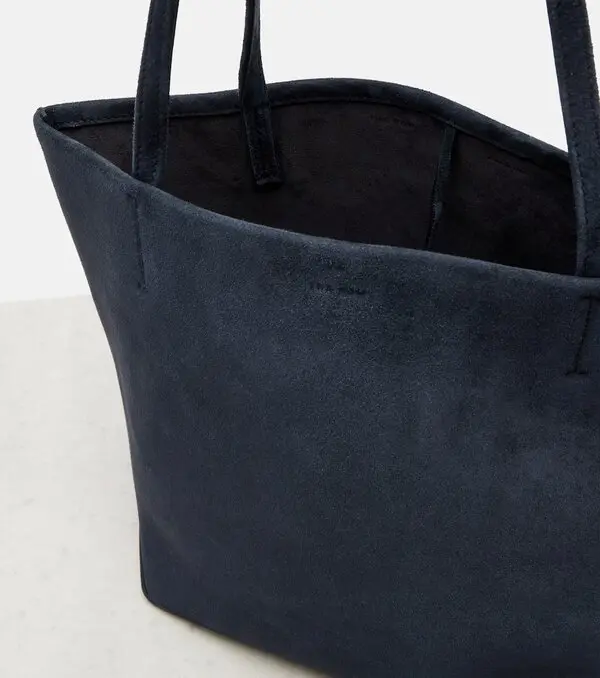 THE ROW Park Edge Medium Suede Tote Bag - Blue
