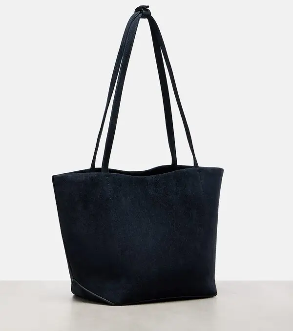 THE ROW Park Edge Medium Suede Tote Bag - Blue