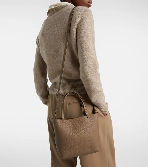 THE ROW Park Leather Tote Bag - Grey
