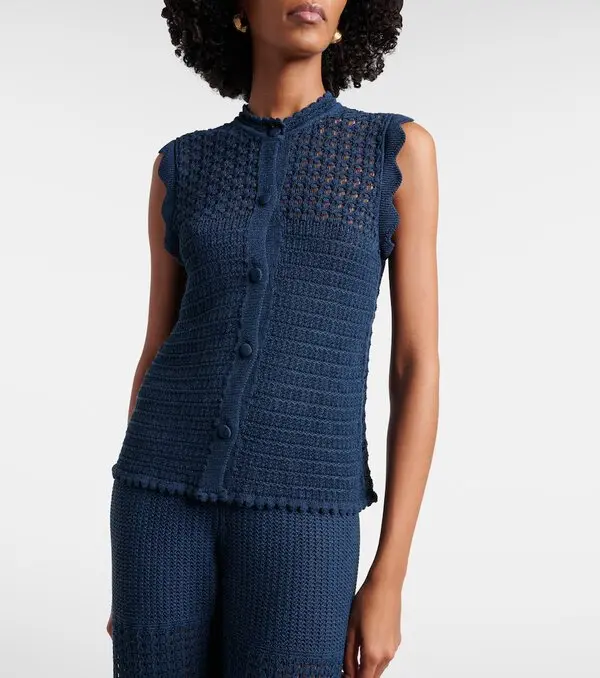 ERES Aurora Crochet Top - Blue