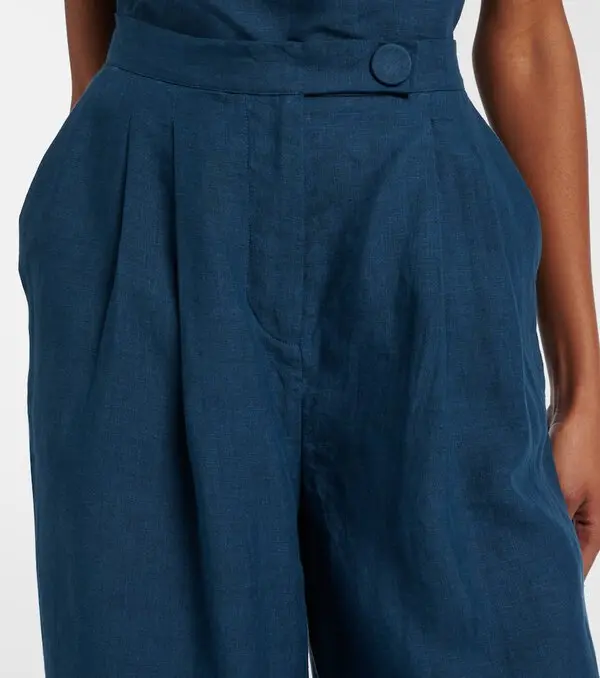 ERES Plaisant Linen Bermuda Shorts - Blue