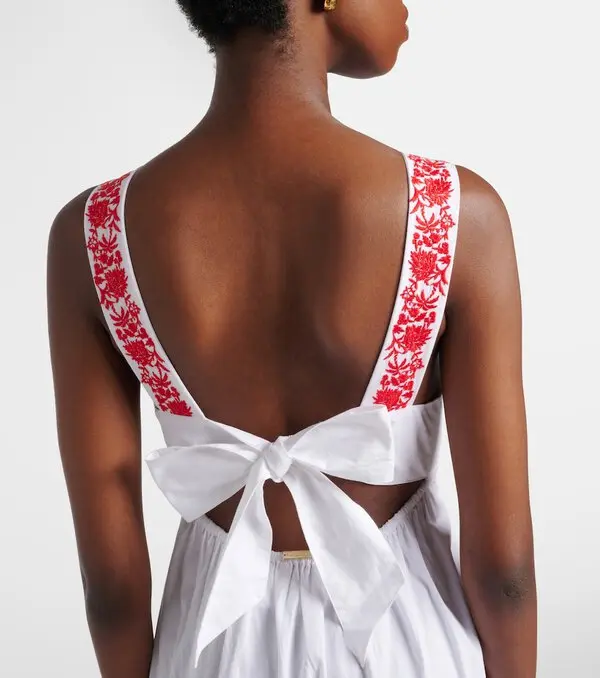 Heidi Klein Petalia Embroidered Cotton Midi Dress