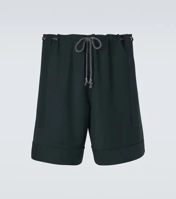 KIKO KOSTADINOV Kyan Wool-blend Shorts - Green