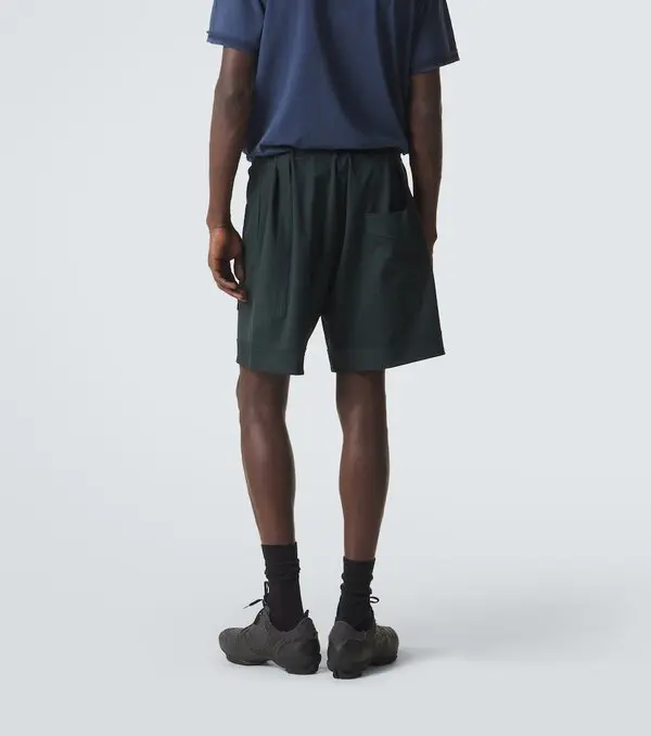 KIKO KOSTADINOV Kyan Wool-blend Shorts - Green