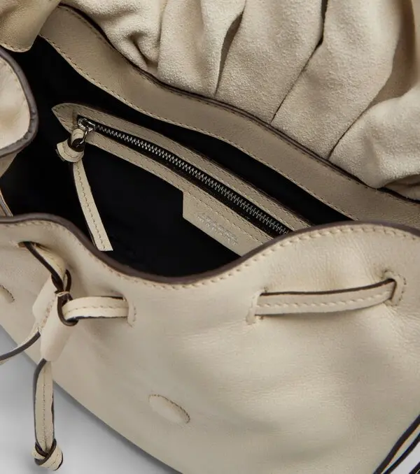 Isabel Marant Étoile Bolton Leather Shoulder Bag - White
