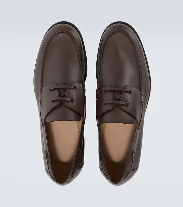 THE ROW Leather Boat Shoes
