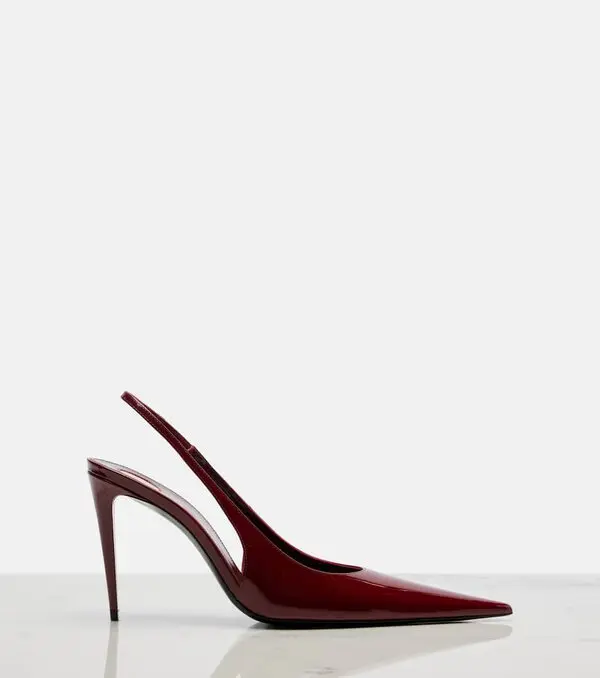 Saint Laurent Guermantes 95 Leather Slingback Pumps