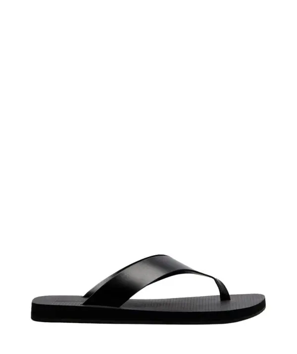 THE ROW Dune Leather Thong Sandals - Black