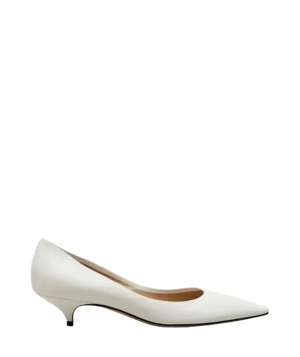 THE ROW Liisa Two Leather Pumps - White