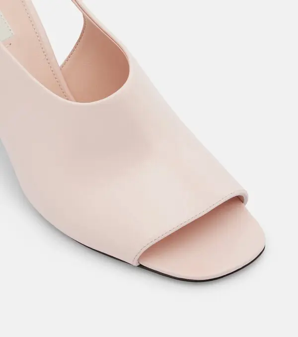 TOTEME Leather Slingback Sandals - Pink