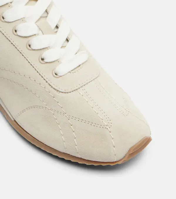 TOTEME Suede Lace-up Sneakers - Beige
