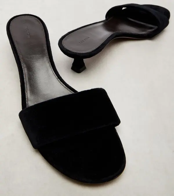THE ROW Combo Leather Slides