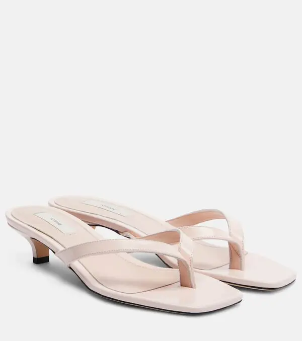 TOTEME Leather Thong Sandals - Pink