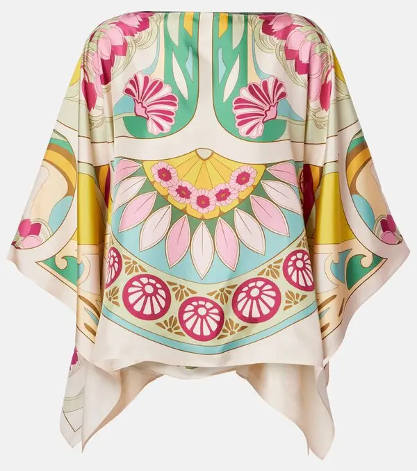 La DoubleJ Printed Silk Twill Top