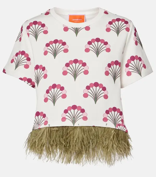 La DoubleJ La Scala Printed Cotton Jersey T-shirt - White