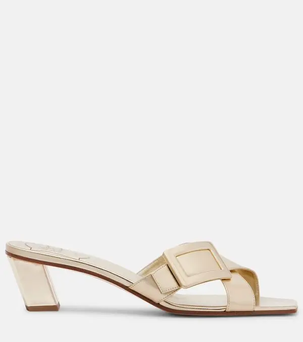 ROGER VIVIER Metallic Leather Sandals