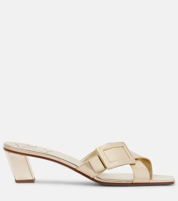 ROGER VIVIER Metallic Leather Sandals