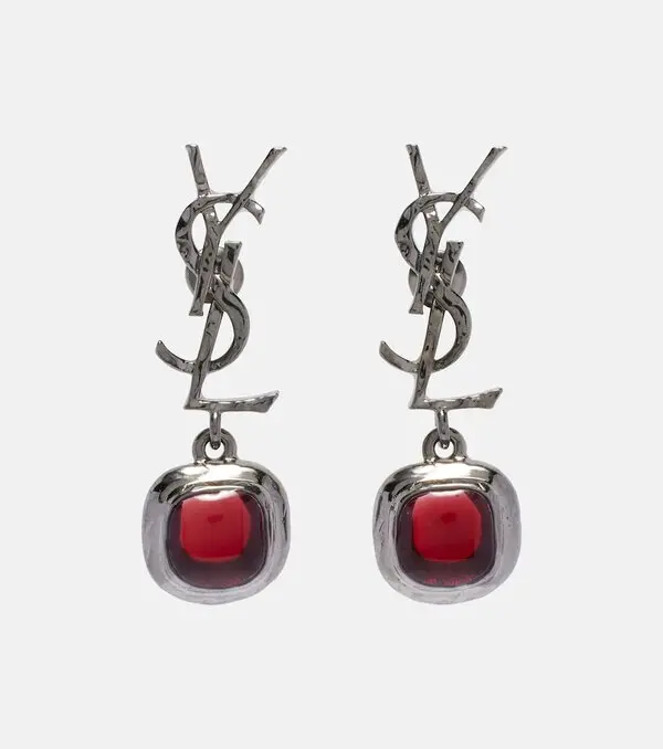 Saint Laurent Cassandre Earrings - Silver