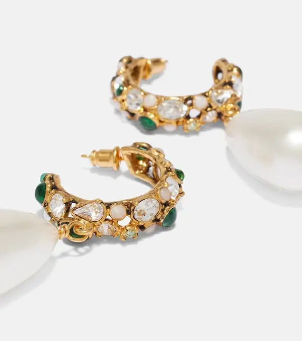 Saint Laurent Embellished Drop Earrings
