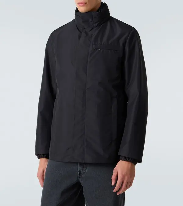 Prada Re-nylon Zip-up Jacket - Black