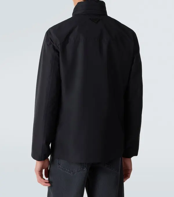 Prada Re-nylon Zip-up Jacket - Black