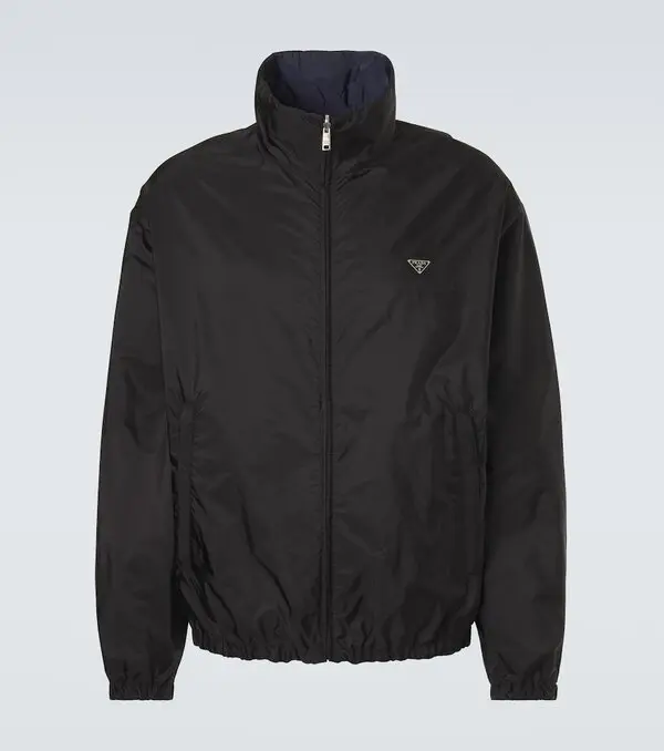 Prada Re-nylon Hooded Zip-up Jacket - Black