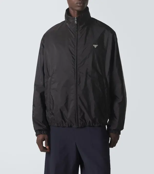 Prada Re-nylon Hooded Zip-up Jacket - Black