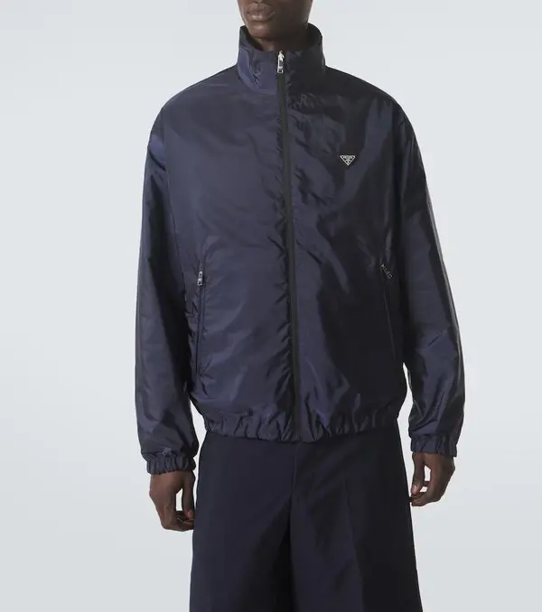 Prada Re-nylon Hooded Zip-up Jacket - Black