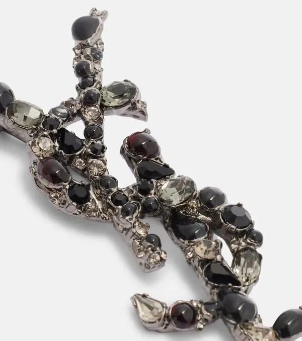 Saint Laurent Cassandre Embellished Brooch