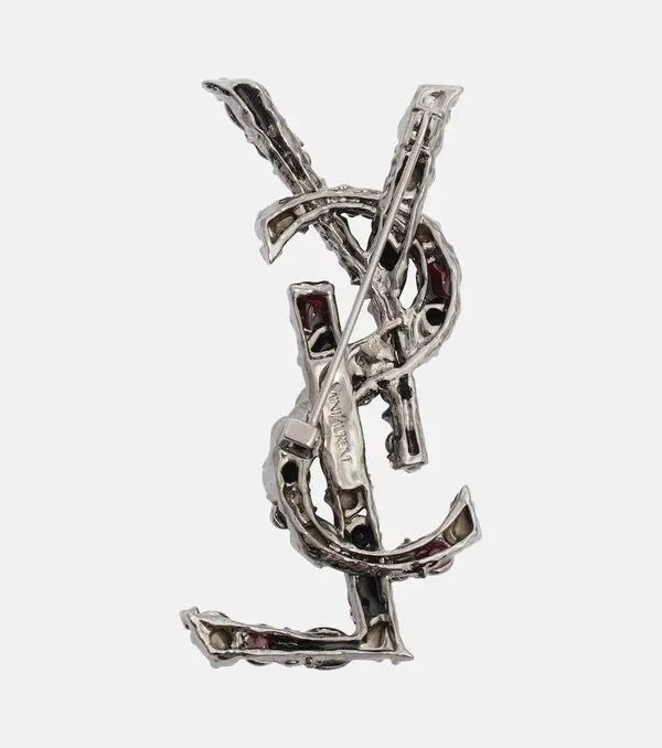 Saint Laurent Cassandre Embellished Brooch